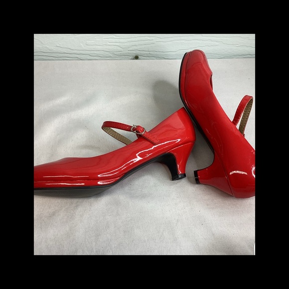 Shoes | Red Patent Leather Mary Jane Heels | Poshmark